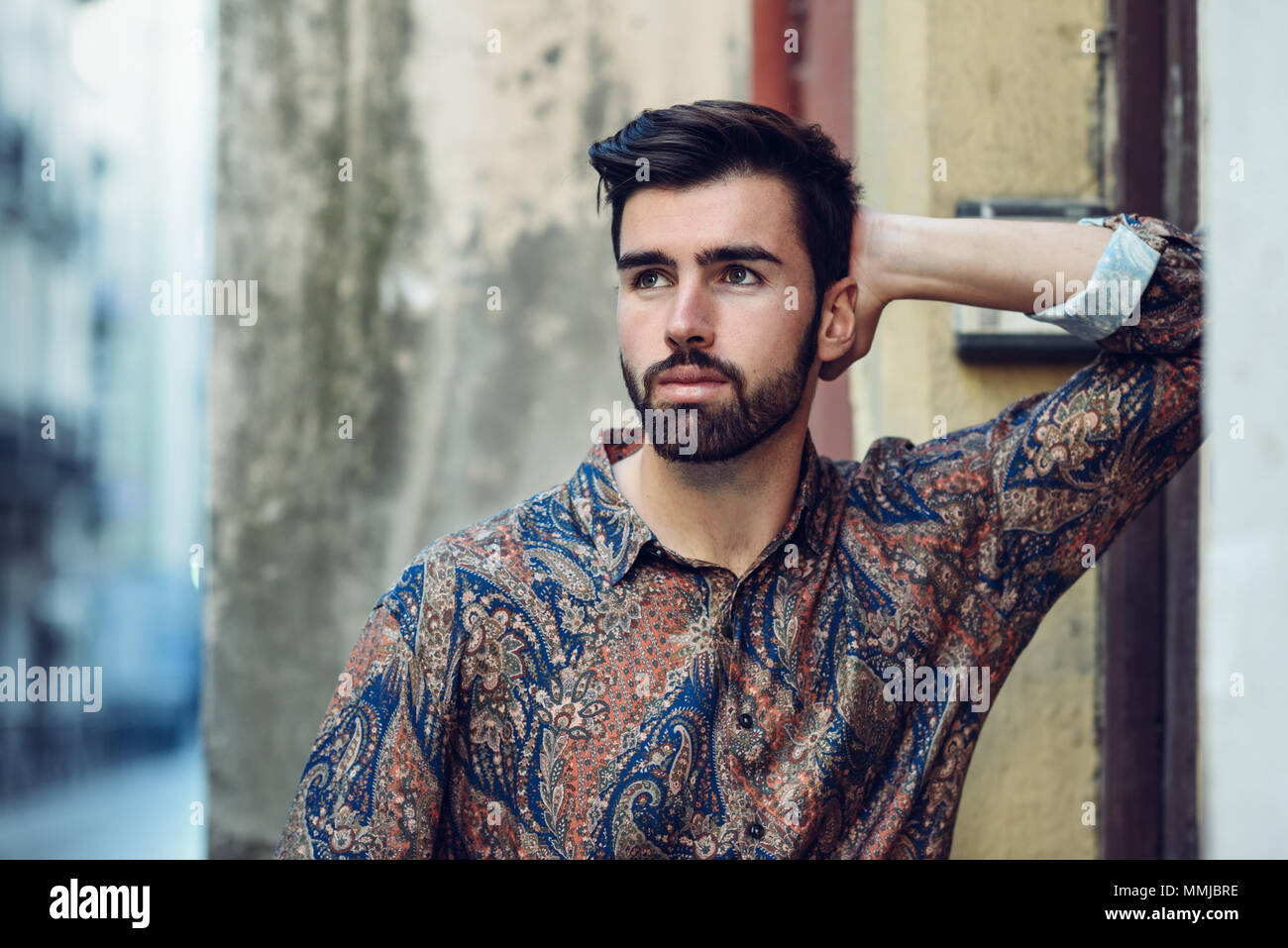 Bearded male model hi-res stock photography and images - Alamy