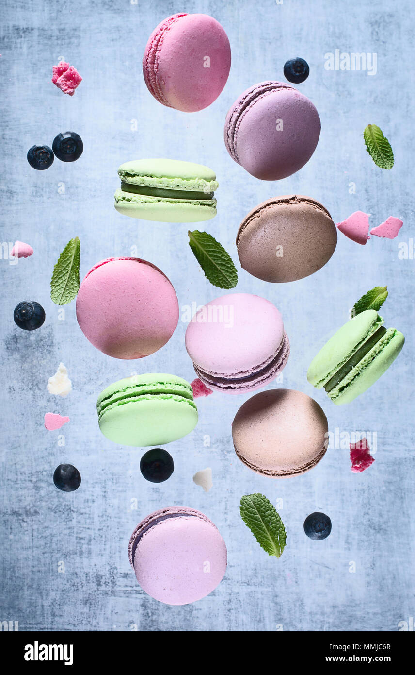 Flying macaroons hi-res stock photography and images - Alamy