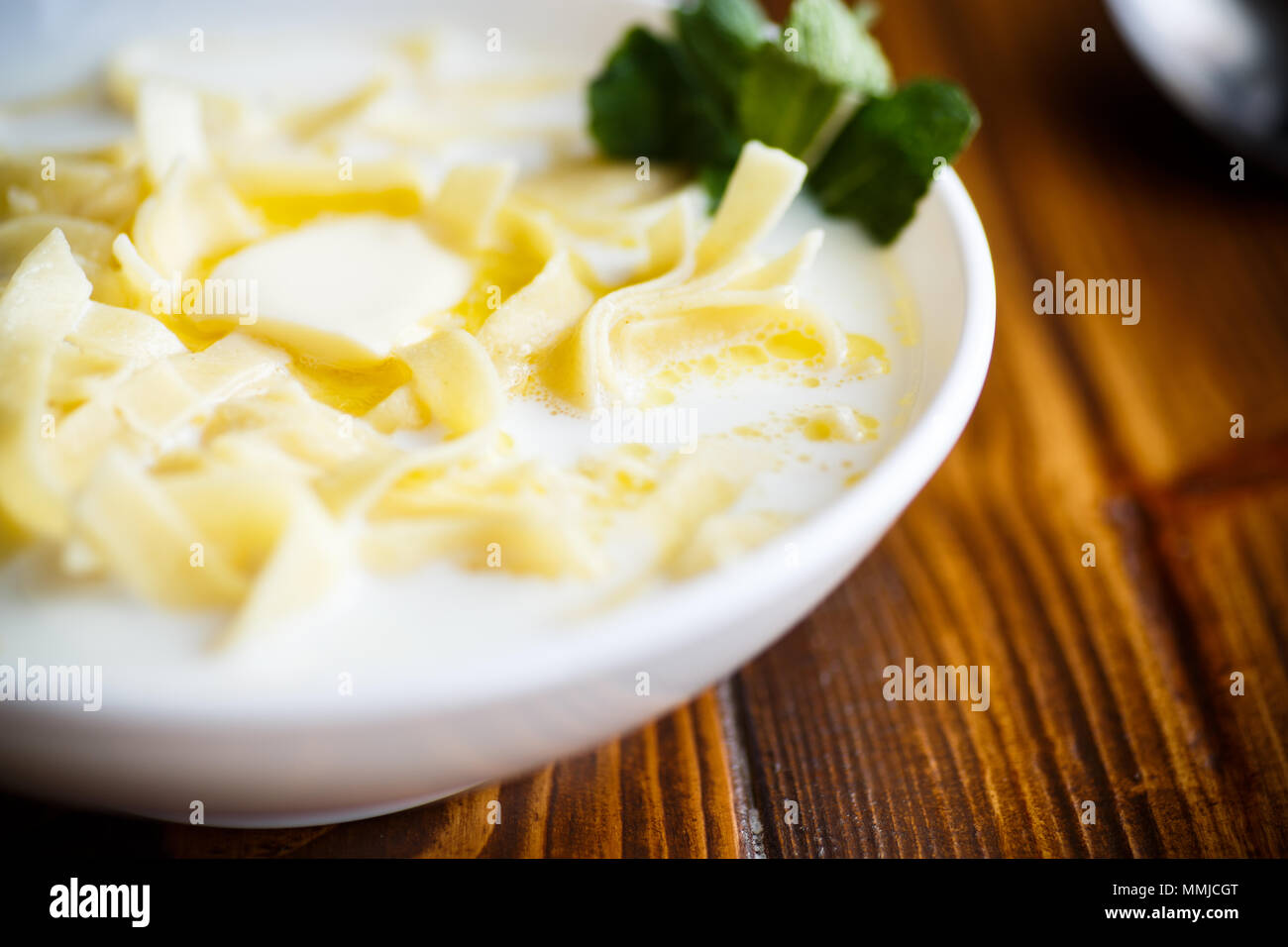 Milk sweet soup homemade noodles hi-res stock photography and images ...
