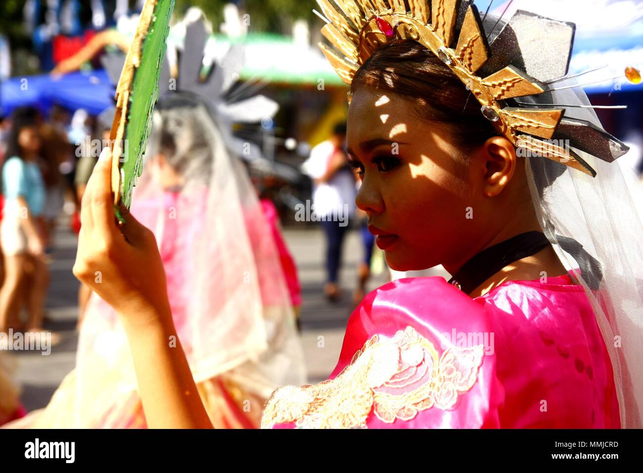 ANTIPOLO CITY, PHILIPPINES - MAY 1, 2018: Parade participants in their ...