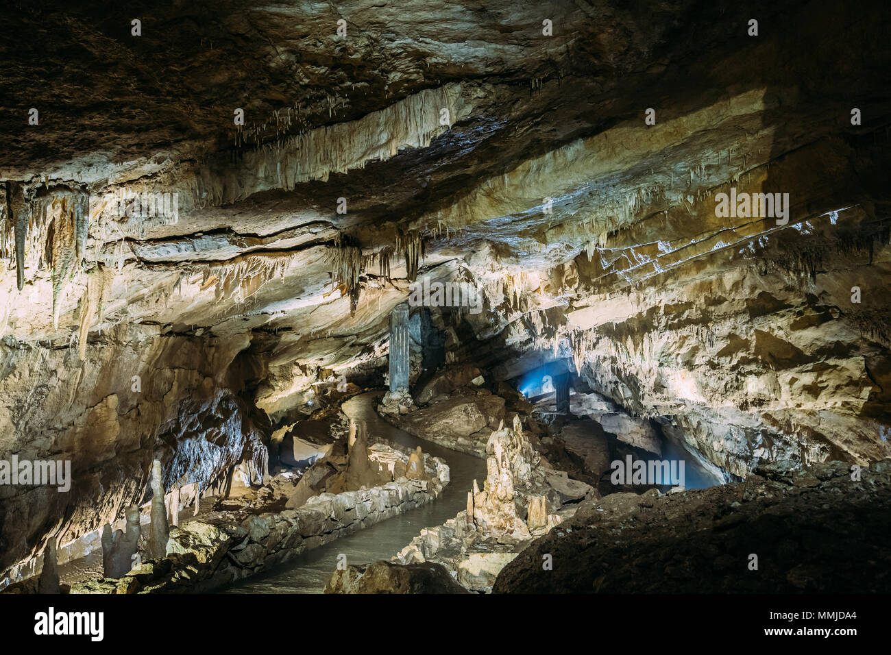 Kutaisi, Georgia. View Of Prometheus Cave Also Called Kumistavi Cave ...