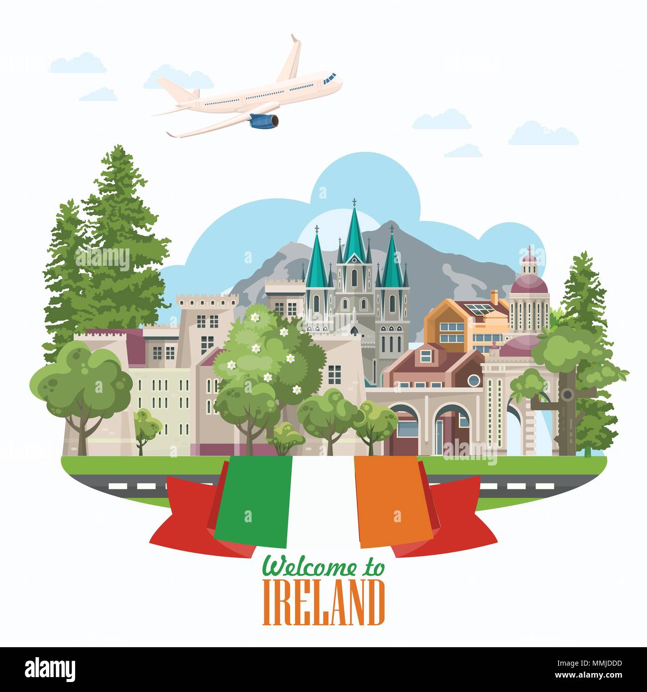 Dublin City Building Landmarks Stock Vector Images - Alamy