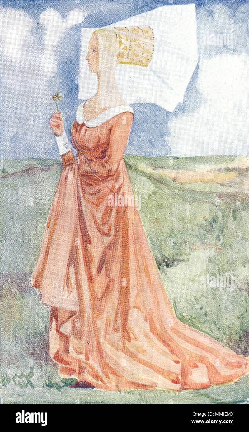 COSTUME. A Woman of reign Richard III 1483-1485 1926 old vintage print ...