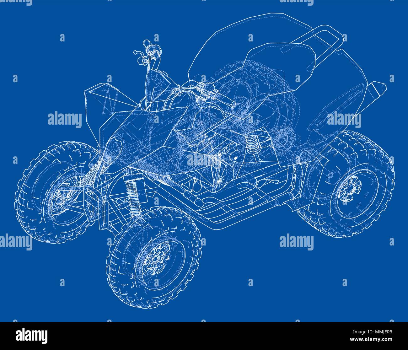 ATV quadbike concept outline. Vector Stock Vector Image & Art - Alamy