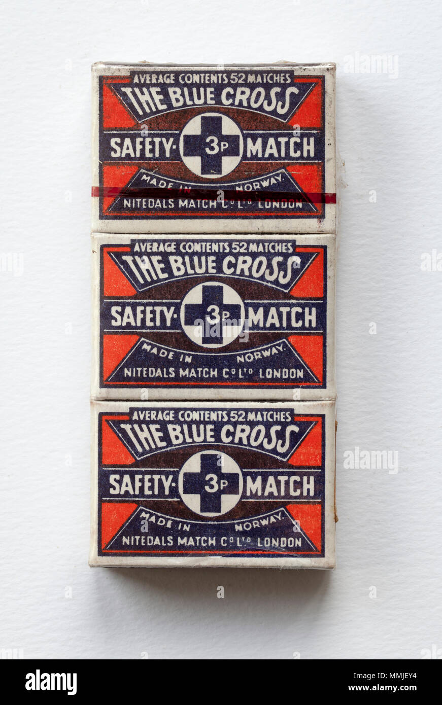 A Pack of Vintage Blue Cross Safety Matches Stock Photo - Alamy