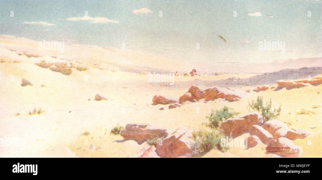 EGYPT. "In a barren & dry land, where no water is" 1912 old antique ...
