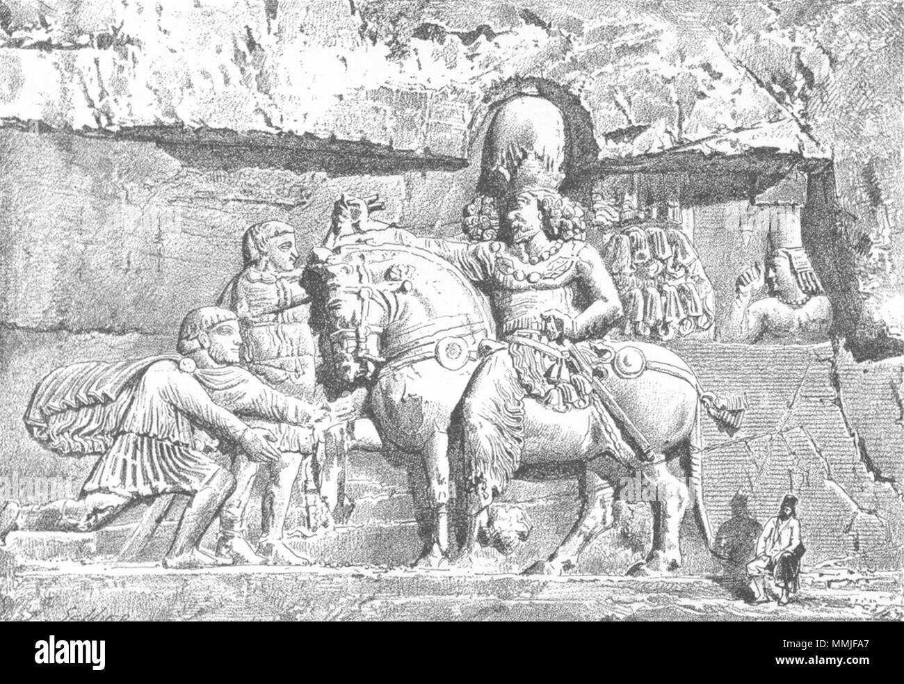 PERSEPOLIS. Valerian Sapor-Tombs Naksh-Rustem c1885 old antique print ...