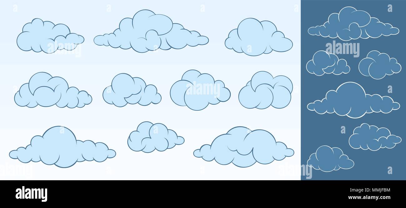 Set of cartoon clouds Stock Vector Image & Art - Alamy