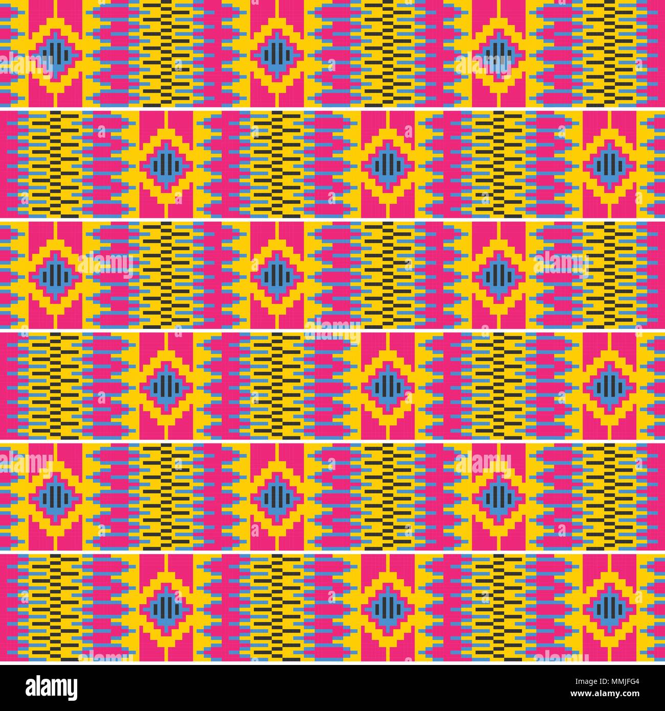 Ethnic seamless pattern. Cloth Kente. Traditional ornament of Ghana ...