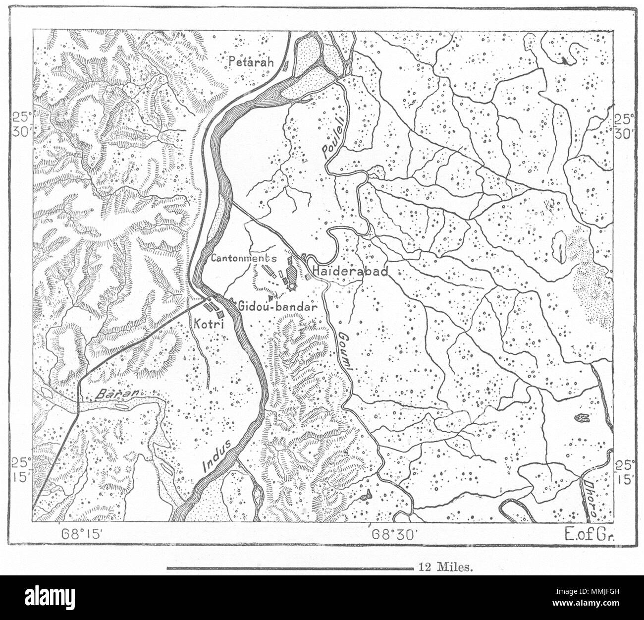 Old india pakistan map hi-res stock photography and images - Alamy