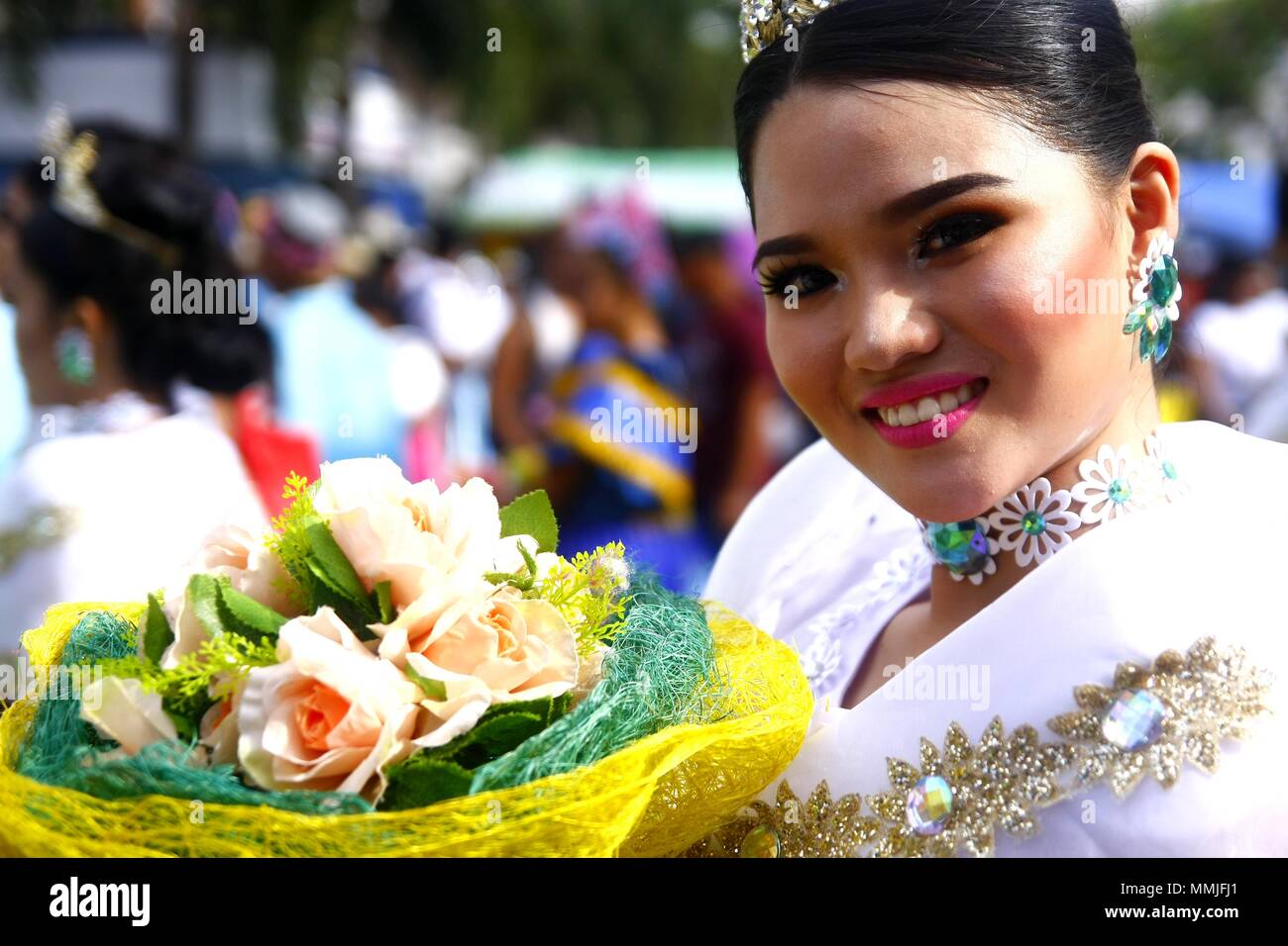 ANTIPOLO CITY, PHILIPPINES - MAY 1, 2018: Parade participants in their ...