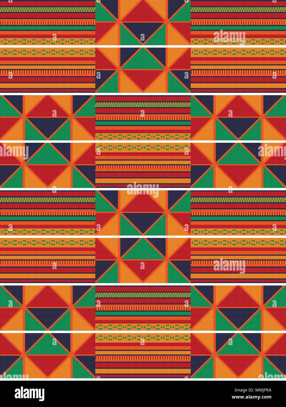 Ethnic seamless pattern. Cloth Kente. Traditional ornament of Ghana ...
