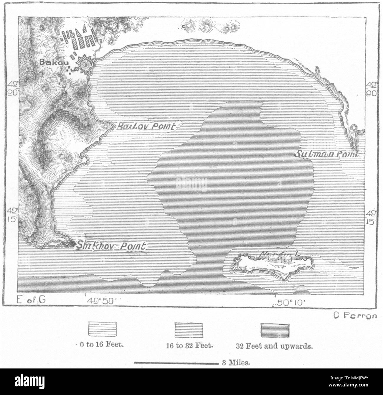 AZERBAIJAN. Baku Harbour, sketch map c1885 old antique vintage plan ...