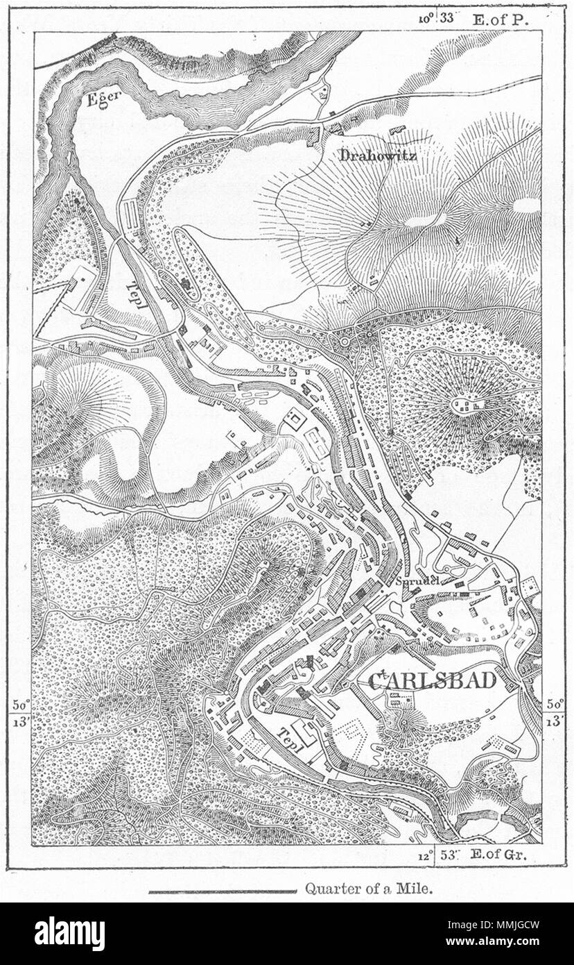 Map of carlsbad Black and White Stock Photos & Images - Alamy