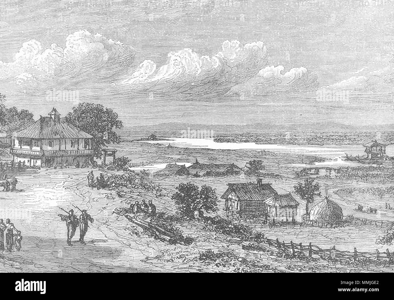 CROATIA. A Military Frontier c1885 old antique vintage print picture ...