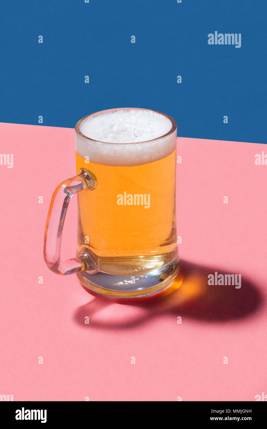 Lager beer mug, colorful pop contemporary style Stock Photo - Alamy