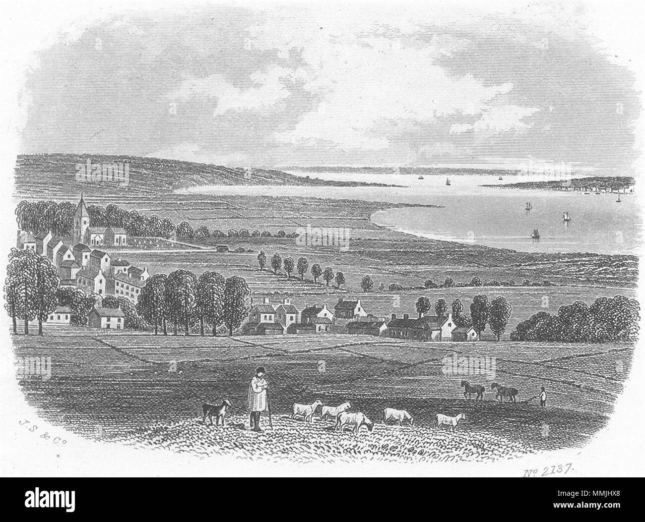 ISLE OF WIGHT. Brading Harbour. IOW c1850 old antique vintage print ...