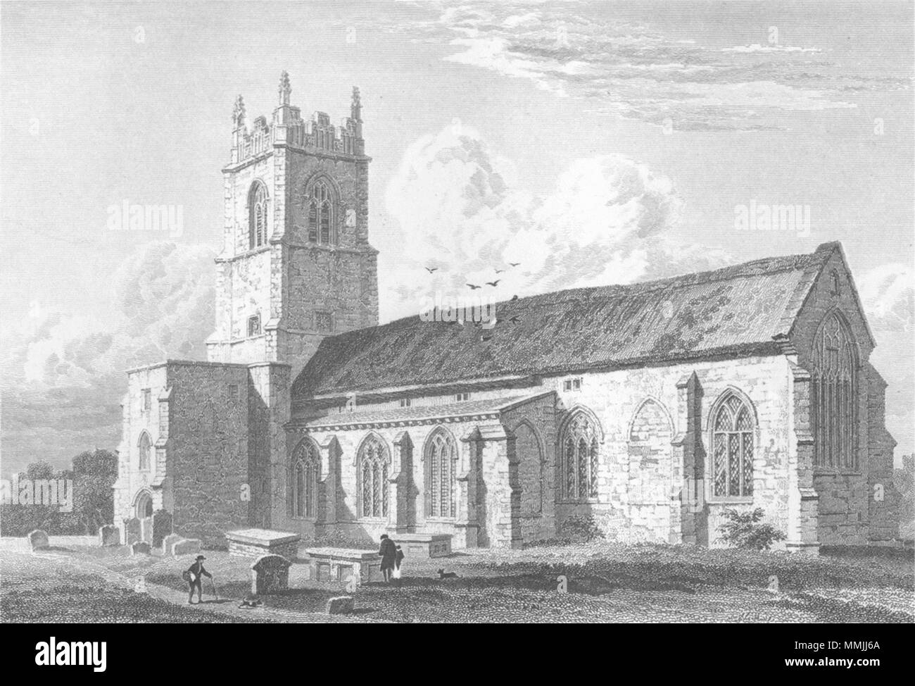 NORFOLK. Ingham Church. Le Keux Churches 1824 old antique print picture ...