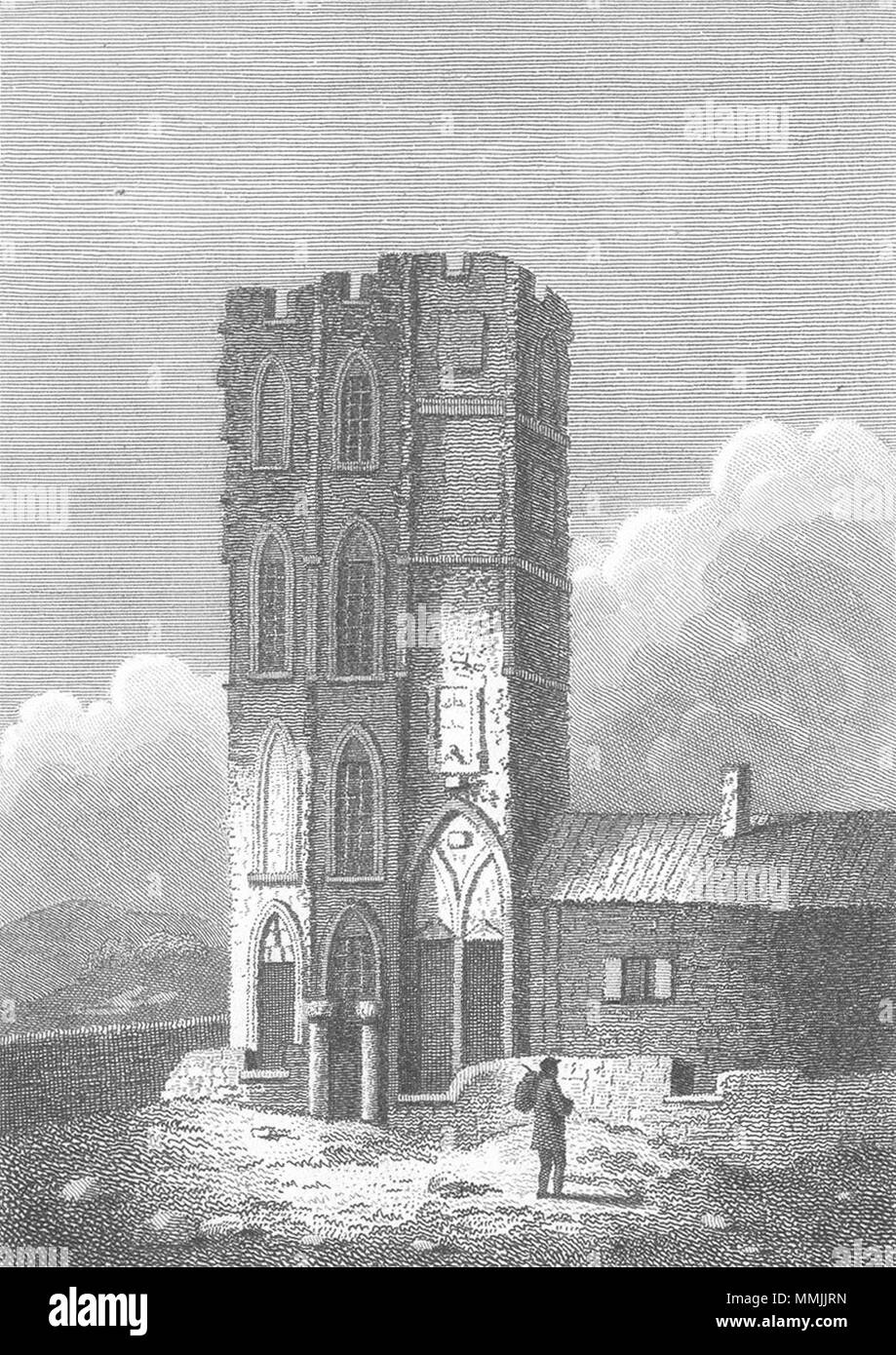SCOTLAND. Portobello Tower 1805 old antique vintage print picture Stock ...