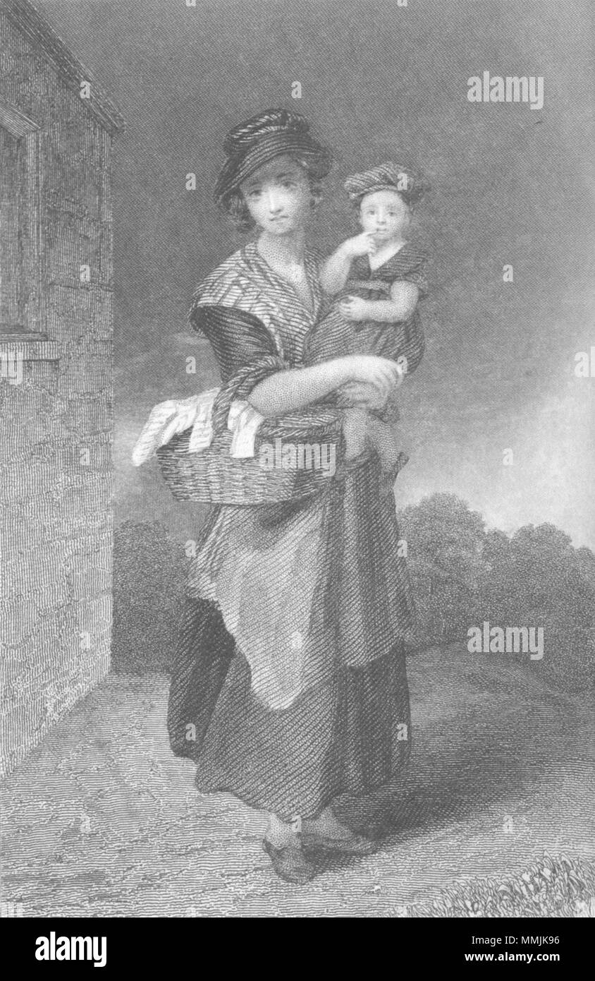 CLERGY. The English Mendicant c1840 old antique vintage print picture ...