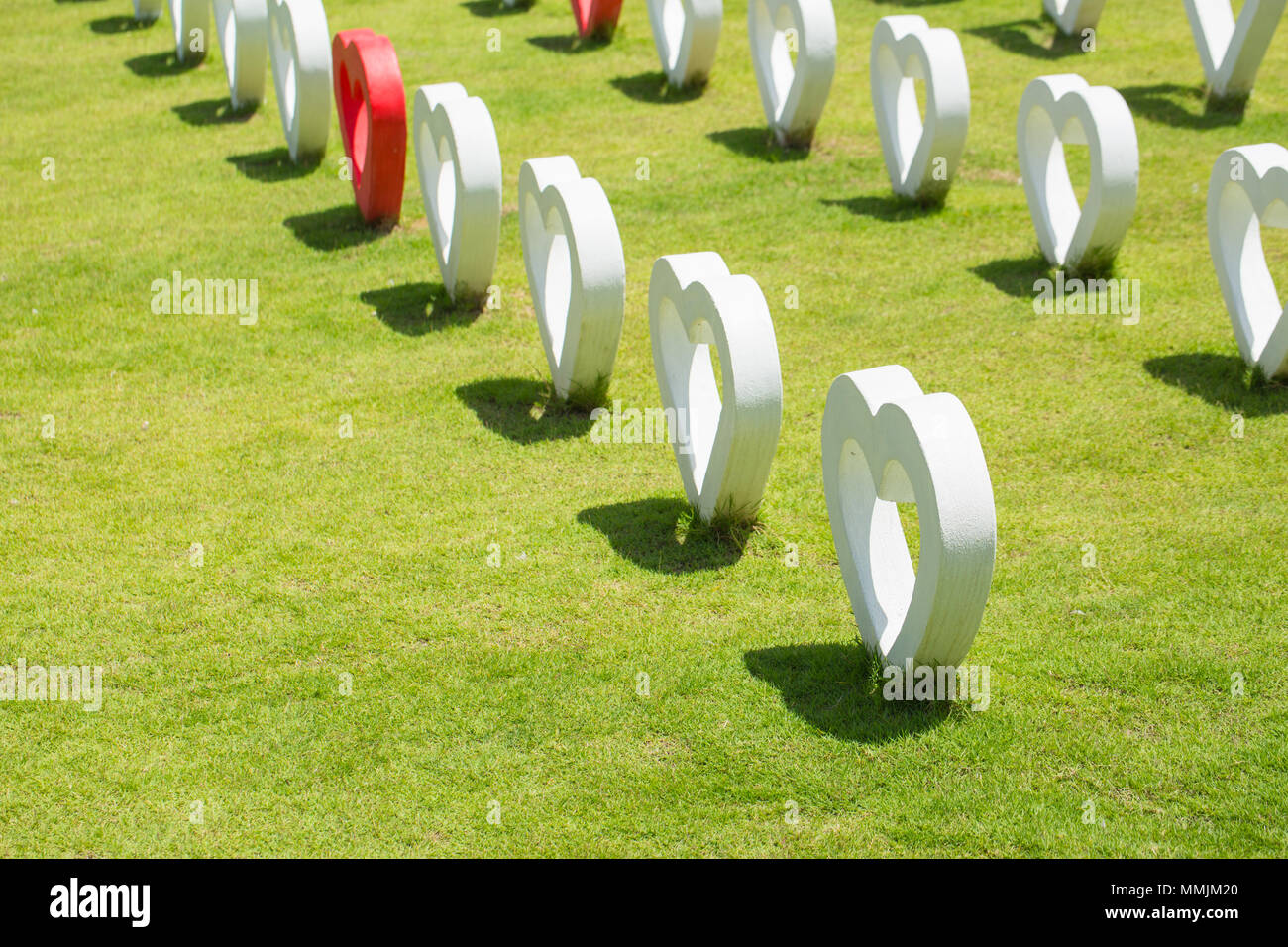 Row of hearts hi-res stock photography and images - Alamy