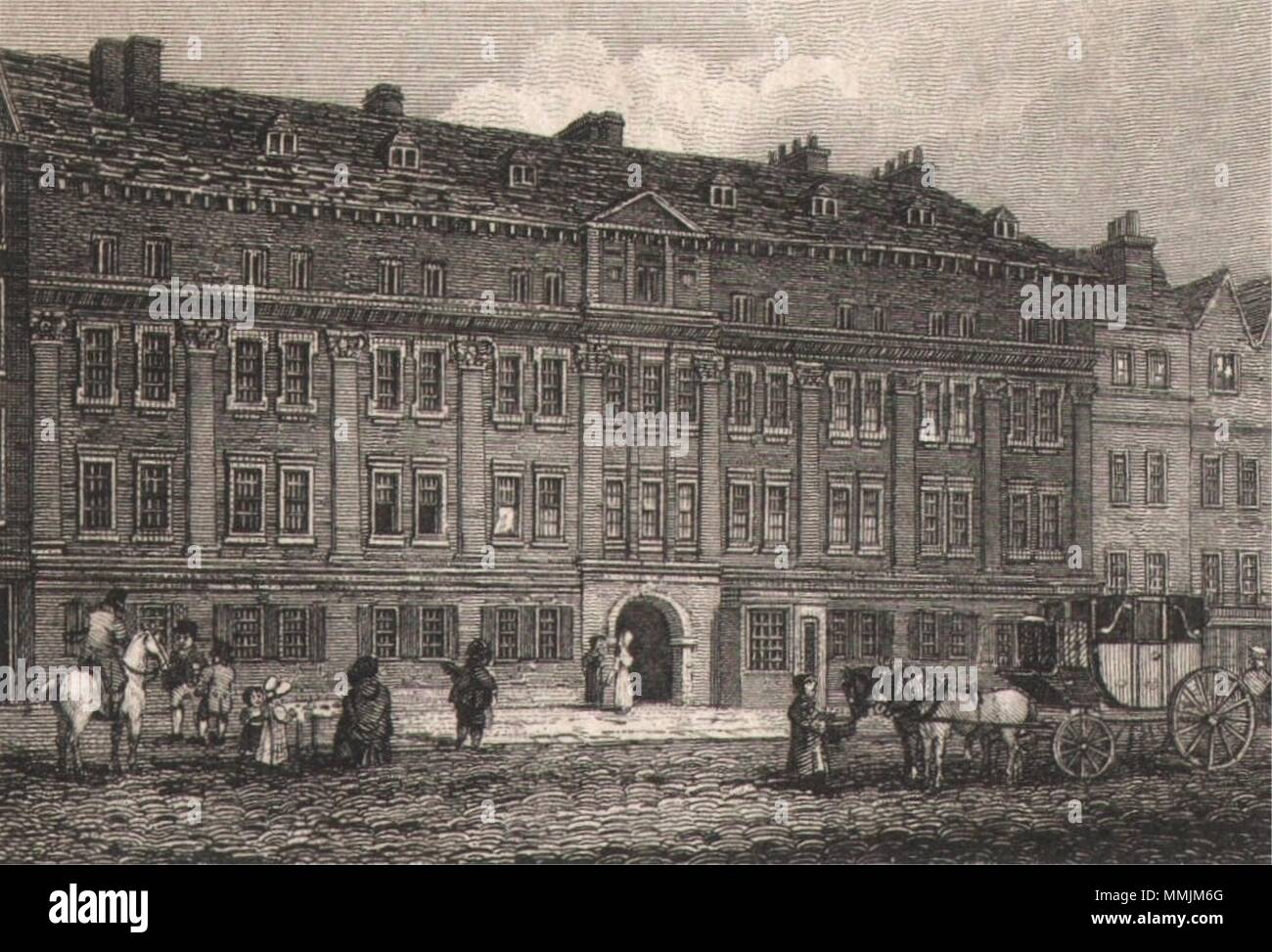 Furnival's Inn, Holborn, London. Antique engraved print 1817 old Stock ...
