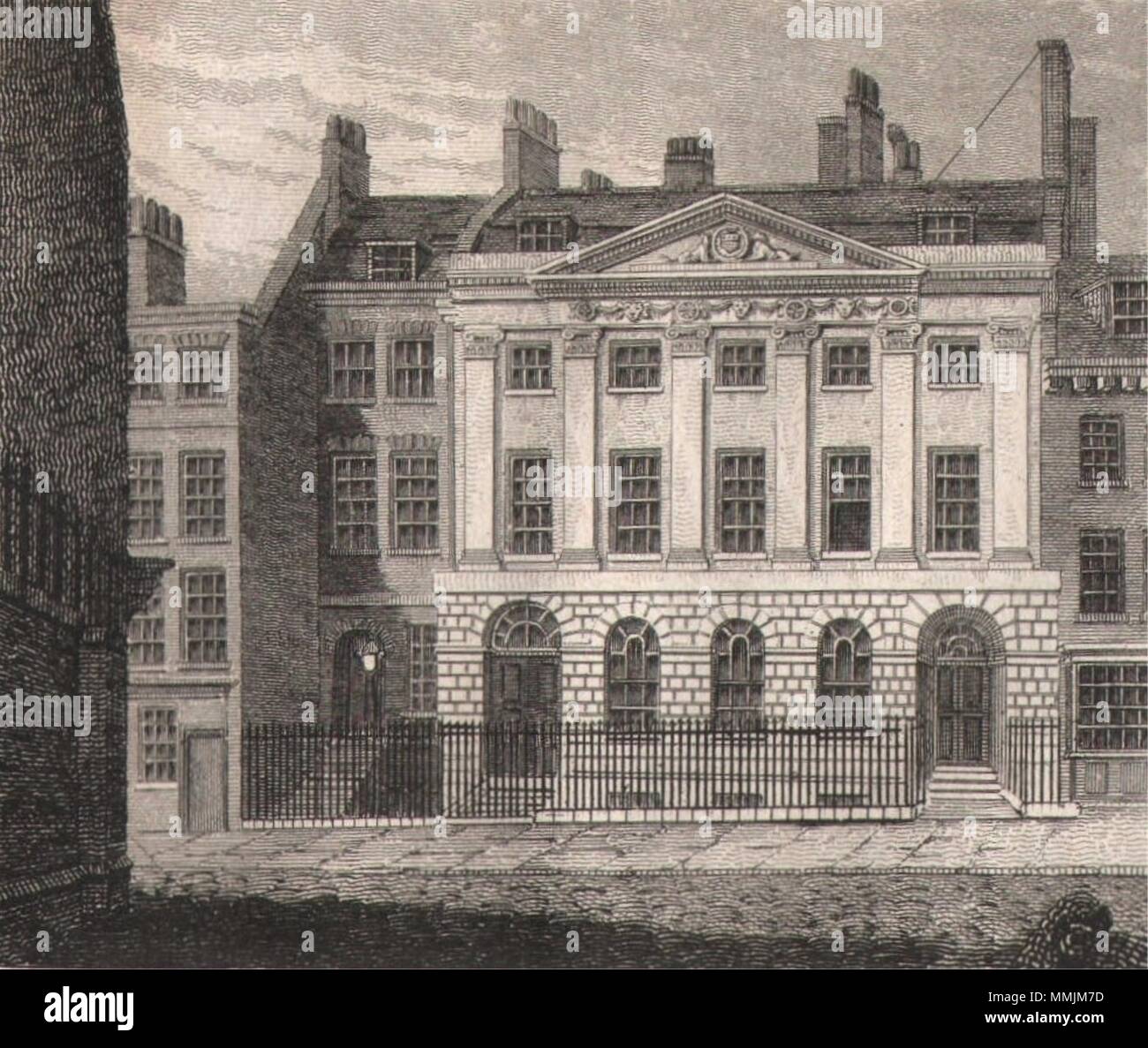 Skinners' Hall, London. Antique engraved print 1817 old picture Stock ...