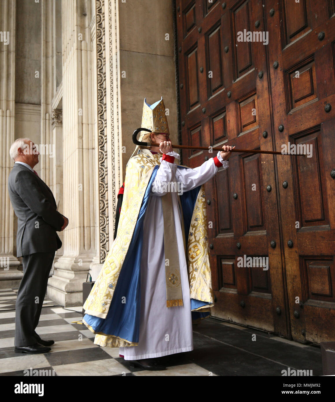Sarah Mullally is installed as the new Bishop of London during a ...