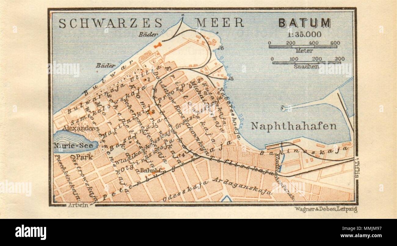BAEDEKER 1912 old antique vintage map plan chart Stock Photo - Alamy