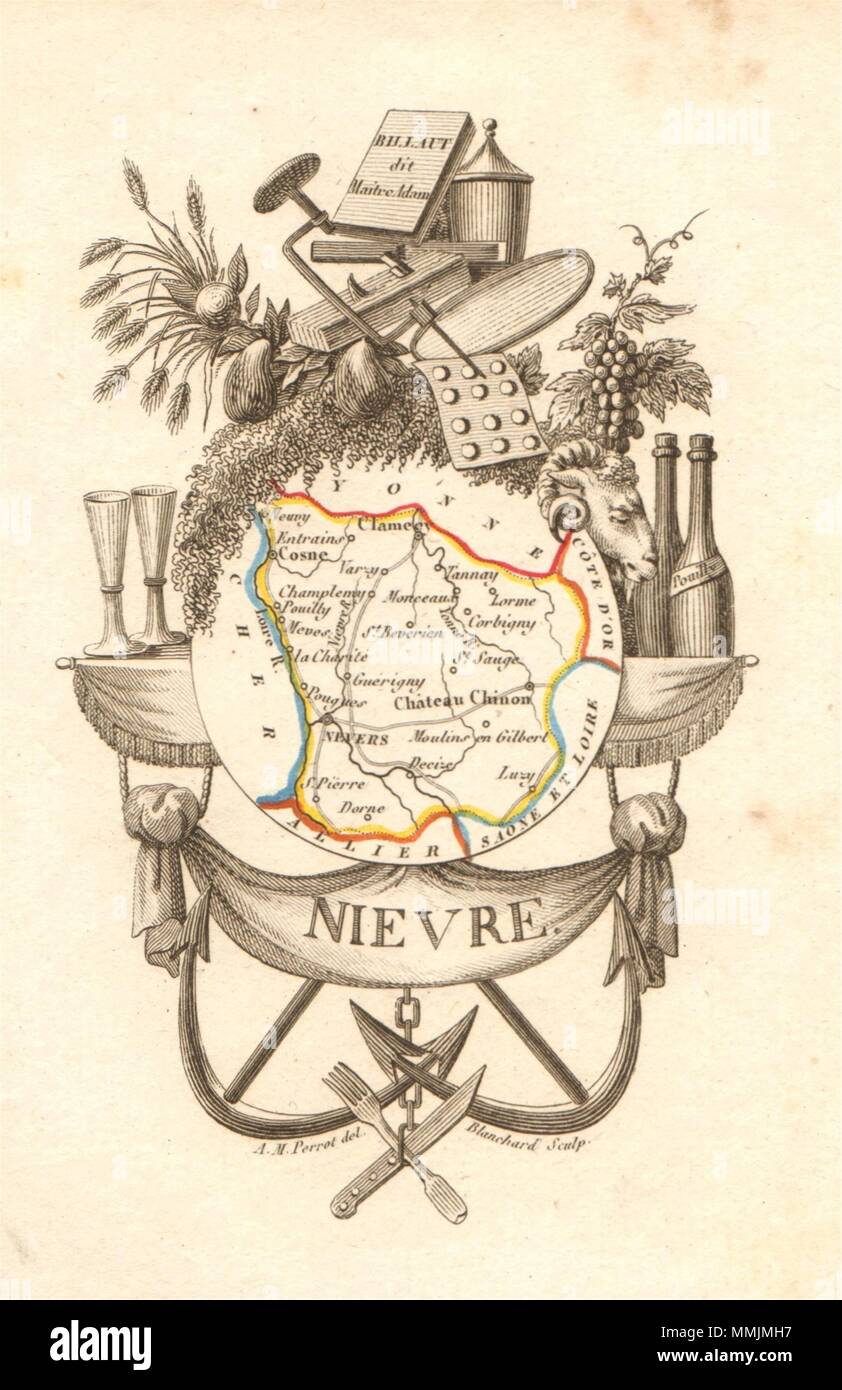 Map of nievre hi-res stock photography and images - Alamy