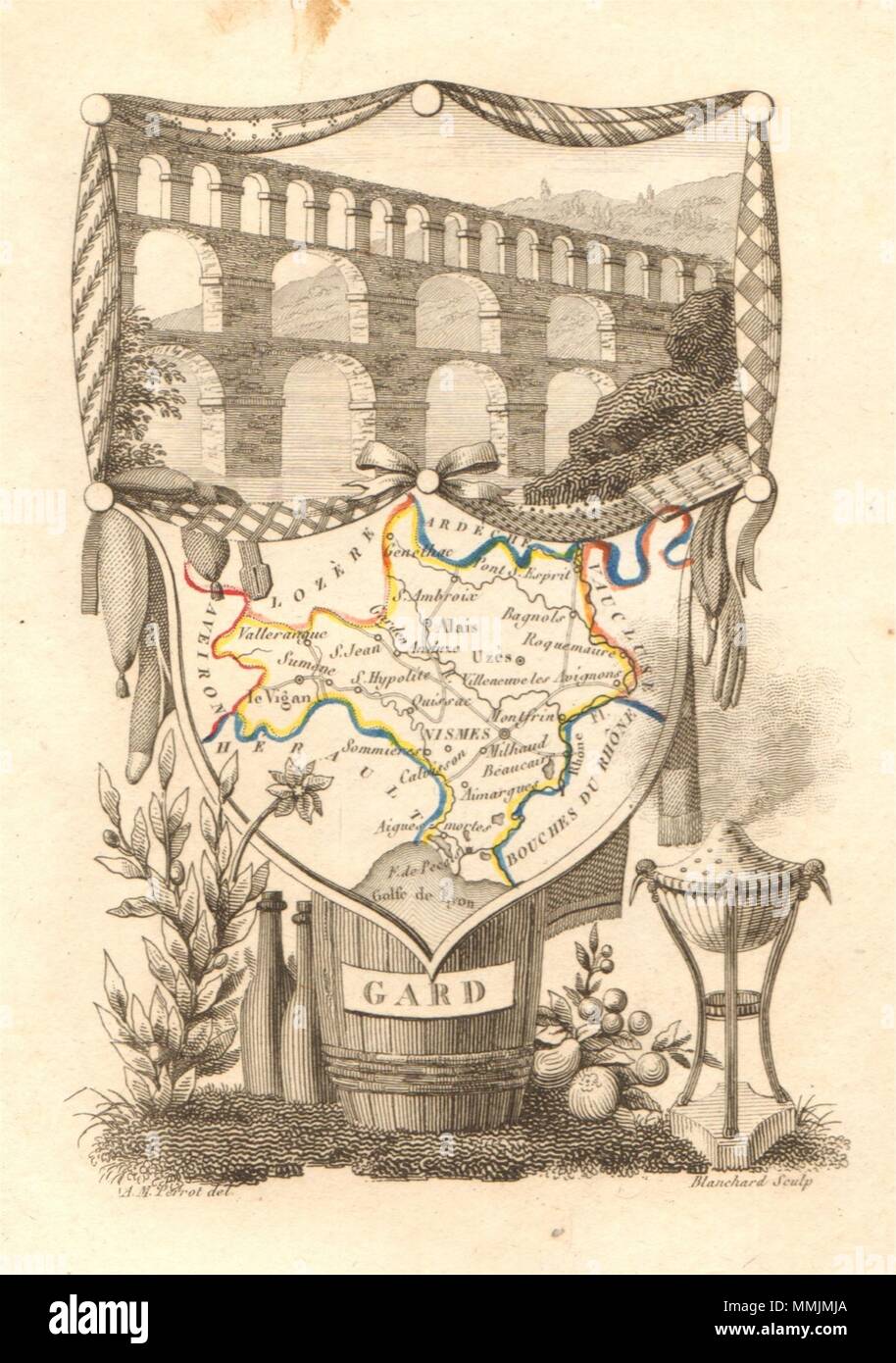 Map gard france hi-res stock photography and images - Alamy