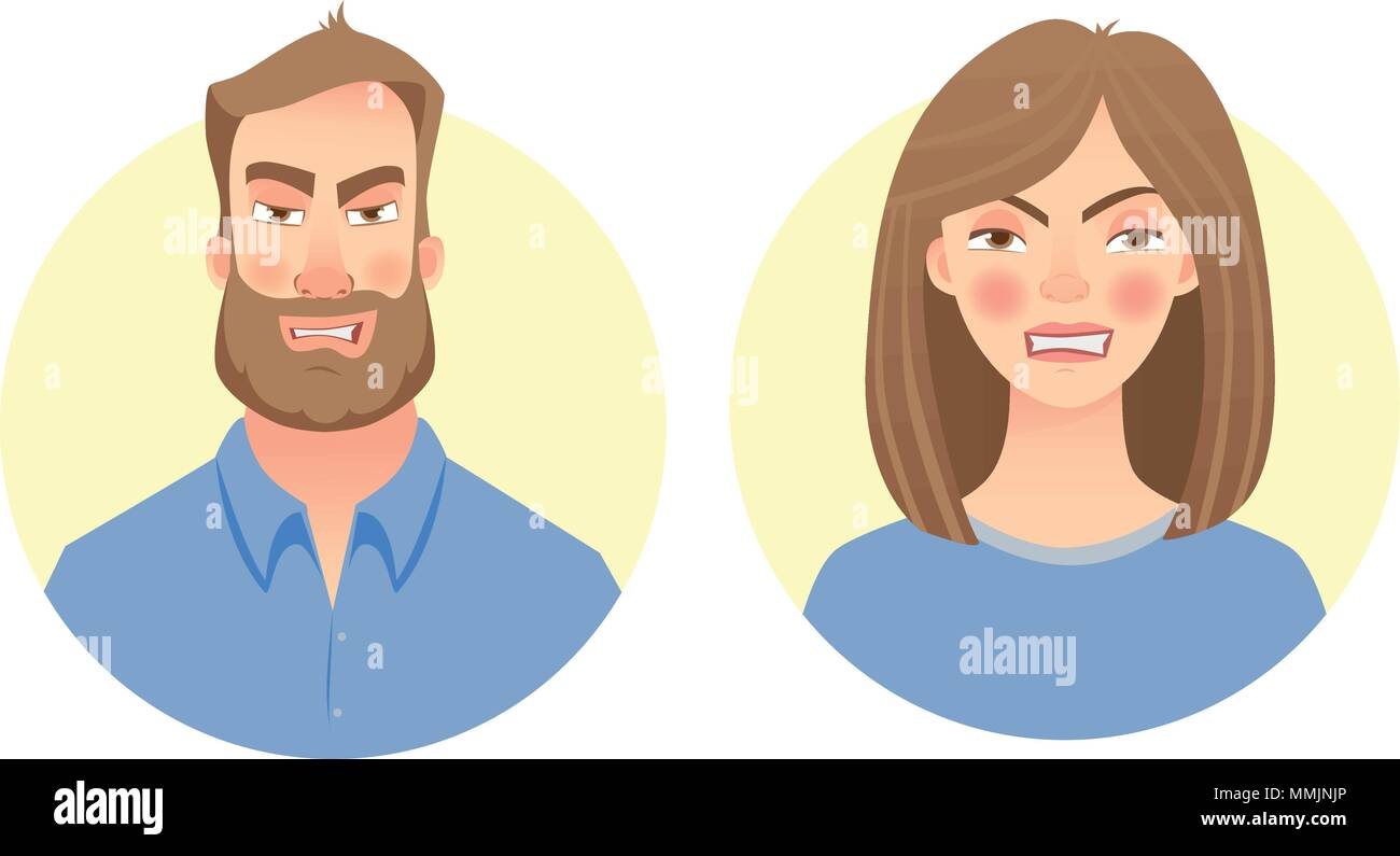 male and female face Stock Vector Image & Art - Alamy