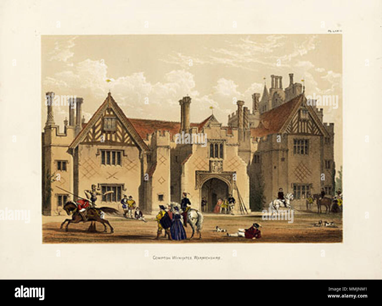 . English: 19th century print or a watercolour from Nash Mansions of ...