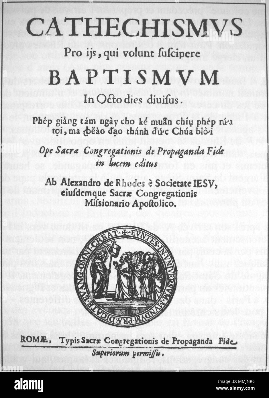 . English: Alexandre de Rhodes Latin Vietnamese Catechism . 17th ...