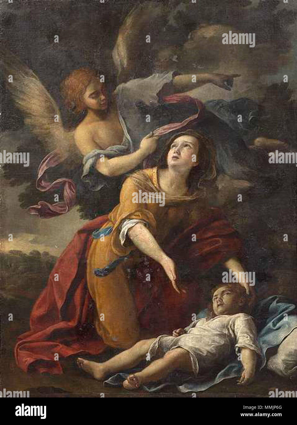 Canuti El ángel y Agar Stock Photo - Alamy