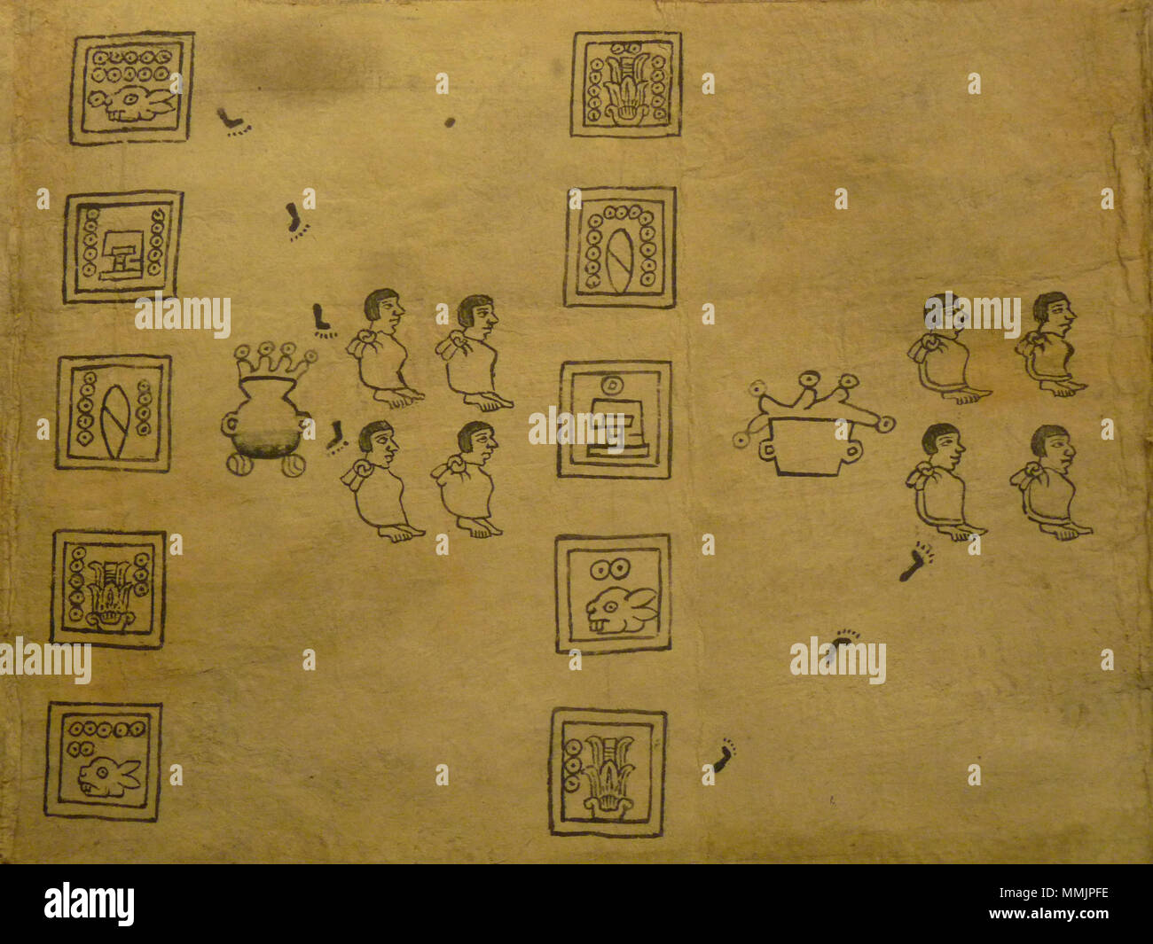 . Codex Boturini (also known as Tira de la peregrinación), folio 9 ...