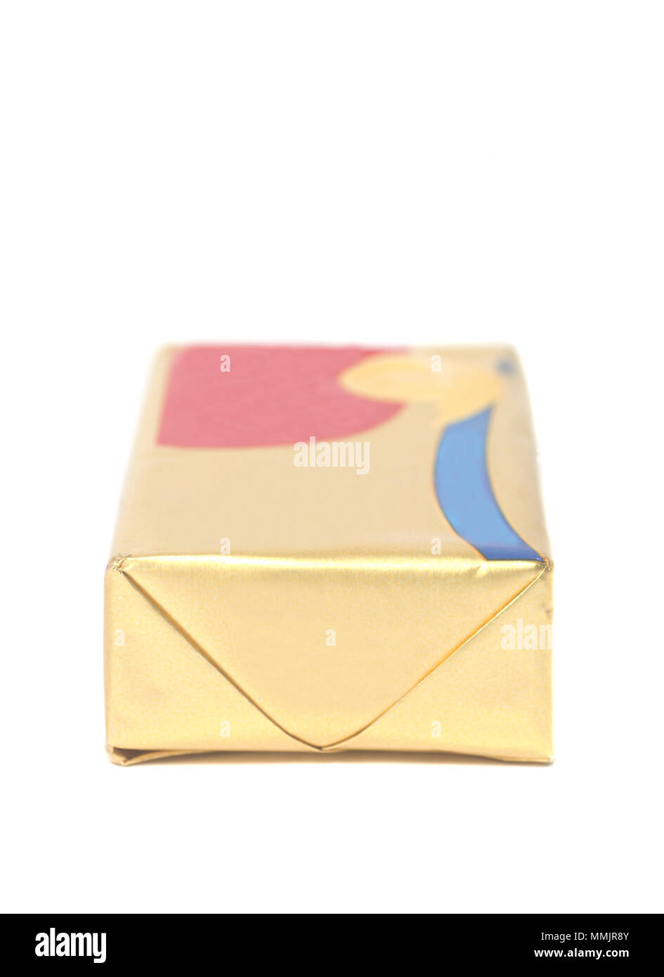 Stick of wrapped butter isolated on white background Stock Photo - Alamy