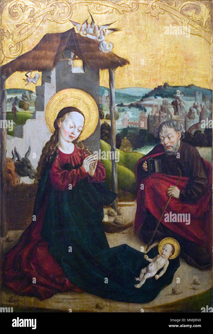 Adoration of the Child.. 1500. Silesia Adoration of the Child Stock ...