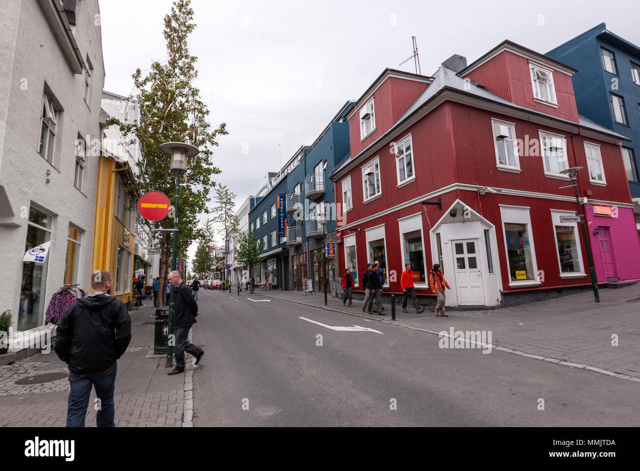 Reykjavik main street iceland hi-res stock photography and images - Alamy