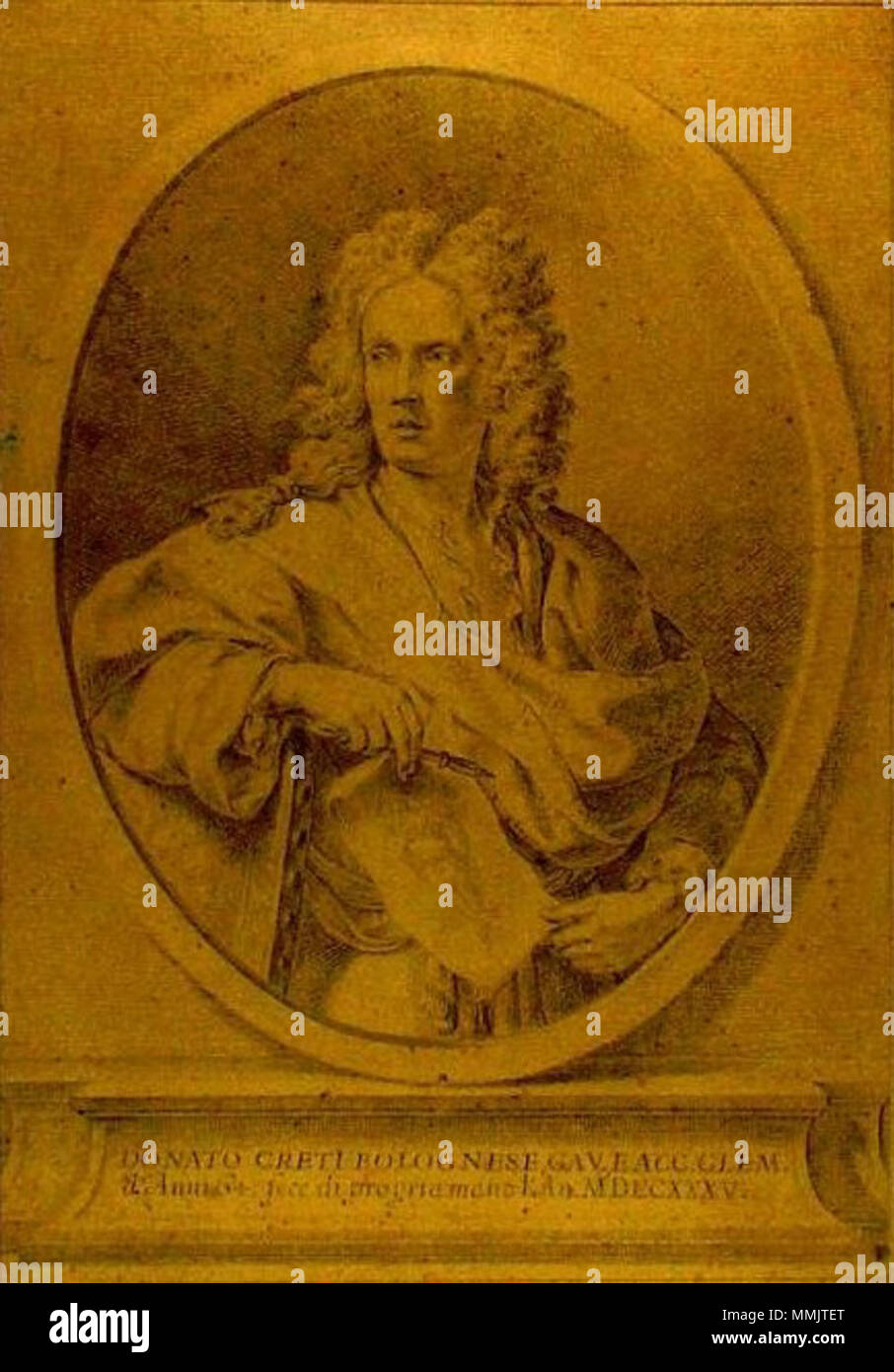 . Self-portrait . 1735. Donato Creti 3 Stock Photo - Alamy