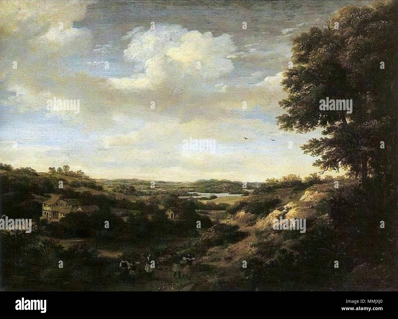 Frans Post - Paisagem com grande árvore à direita, 1665 Stock Photo - Alamy