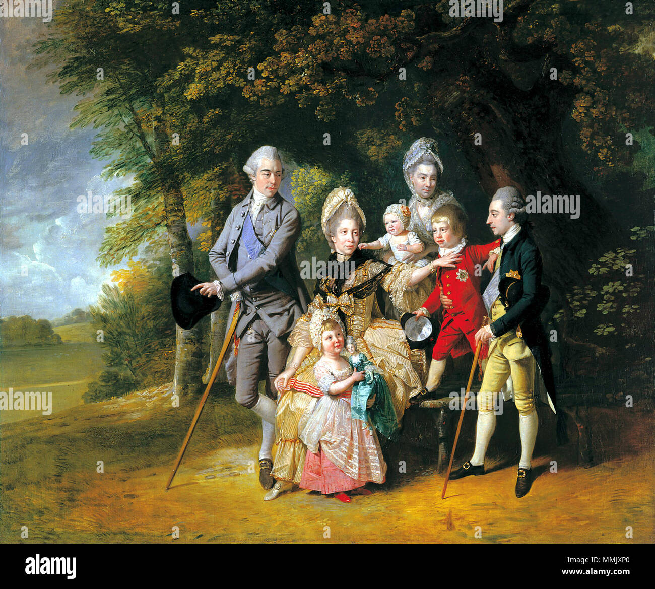 Queen Charlotte with her Children and Brothers. circa 1771-72 ...