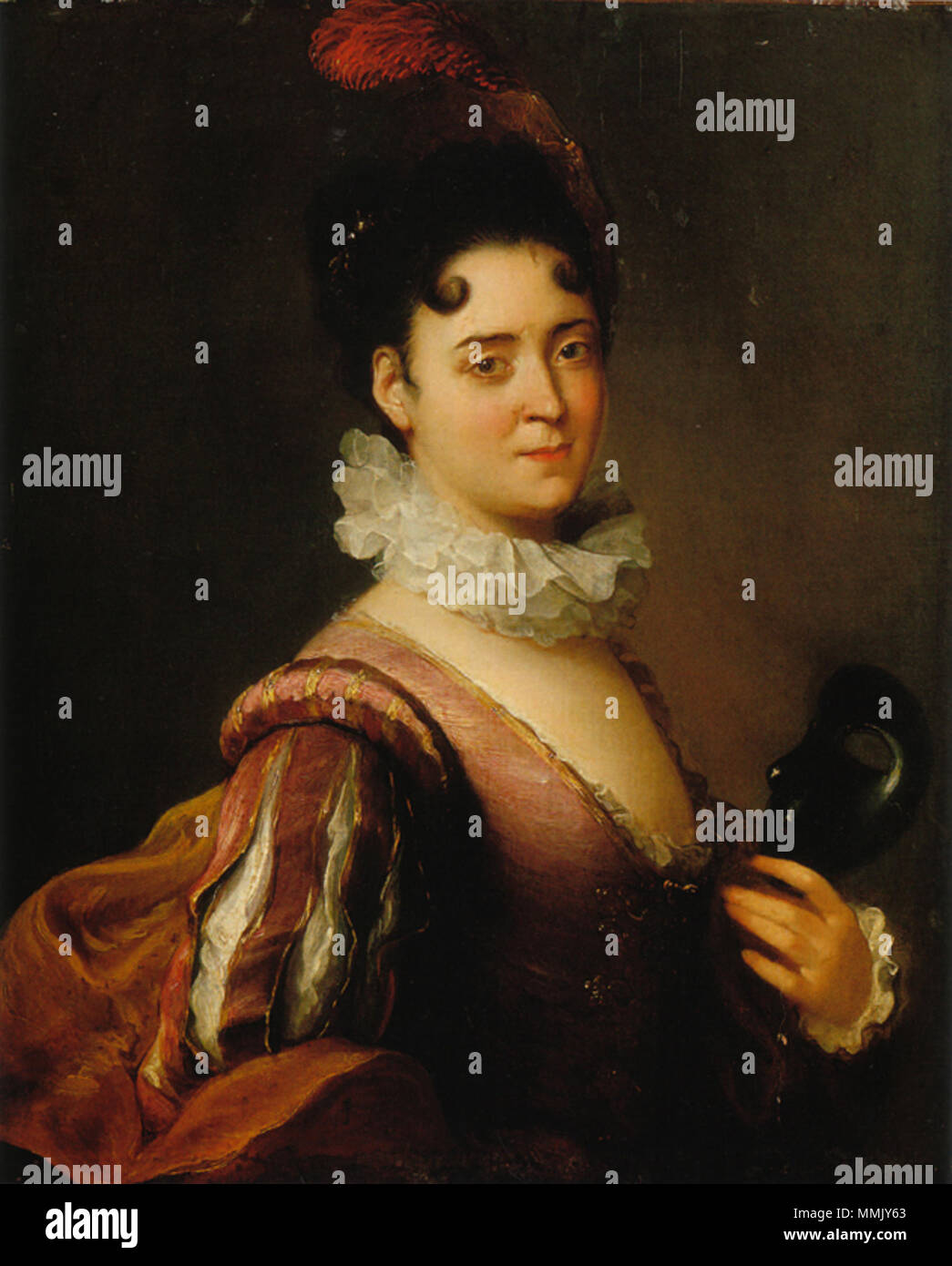 Portrait d'une comédienne. 1709. Femme Grimou1709 Stock Photo - Alamy