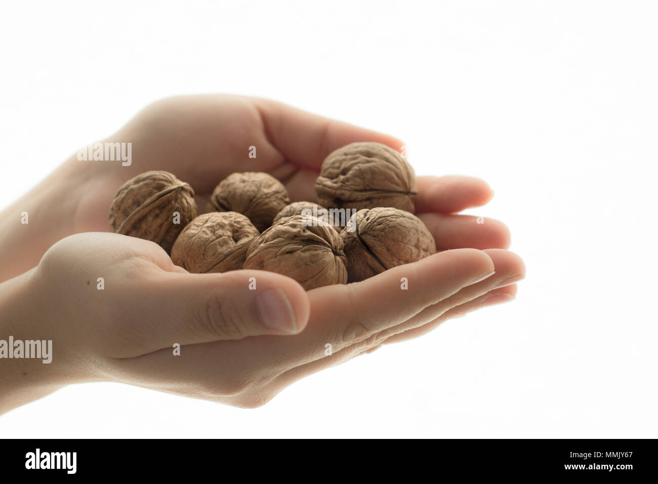 Woman mature cupped hands hi-res stock photography and images - Alamy