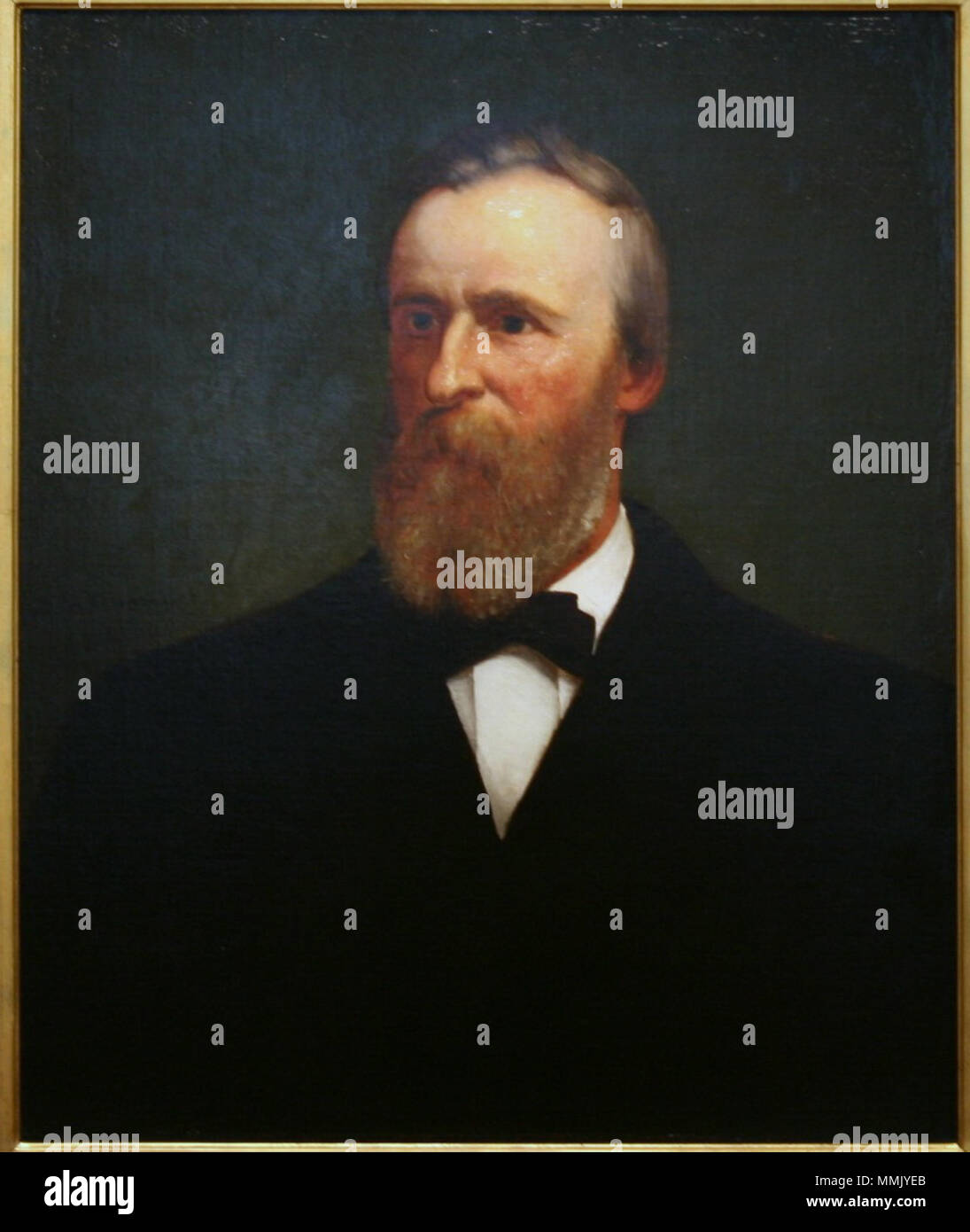 English: Portrait of Rutherford B. Hayes. Frame cropped to comply with ...