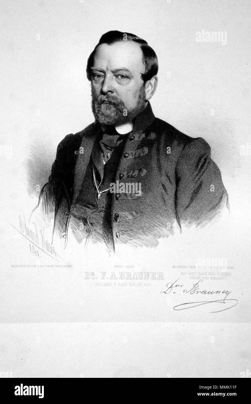 . Deutsch: Dr. Franz August Brauner (1810-1903), tschechischer ...
