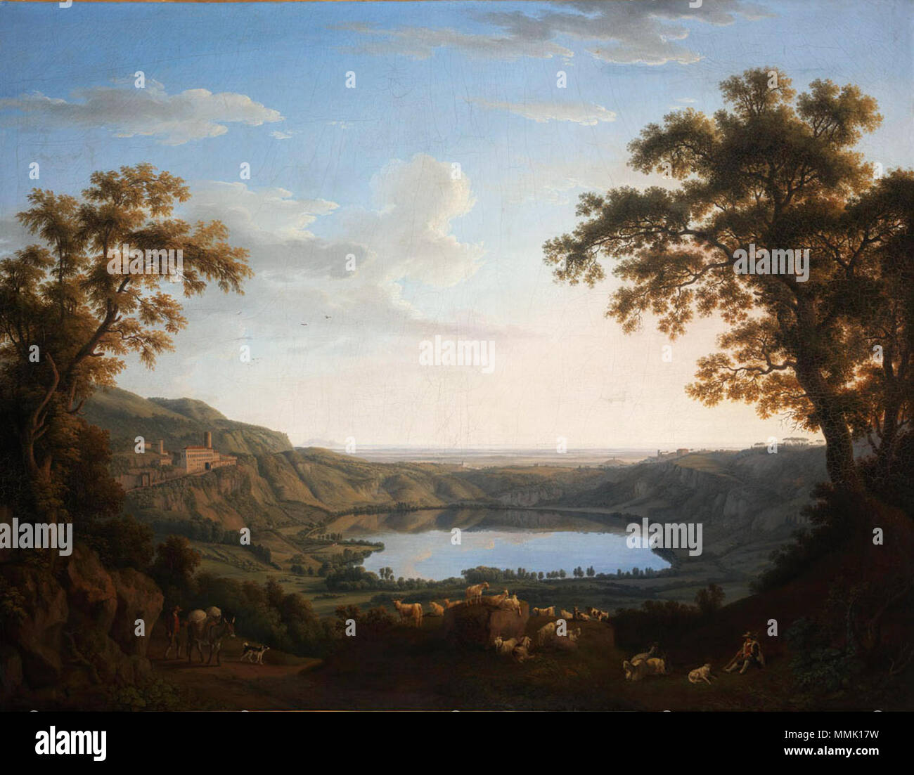 The Lake of Nemi. 1784. Jacob Philipp Hackert - Der Nemisee (1784 Stock ...