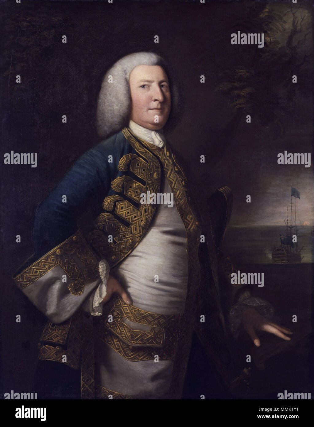 . Portrait of George Anson, 1st Baron Anson (1697-1762) . 1755. George ...