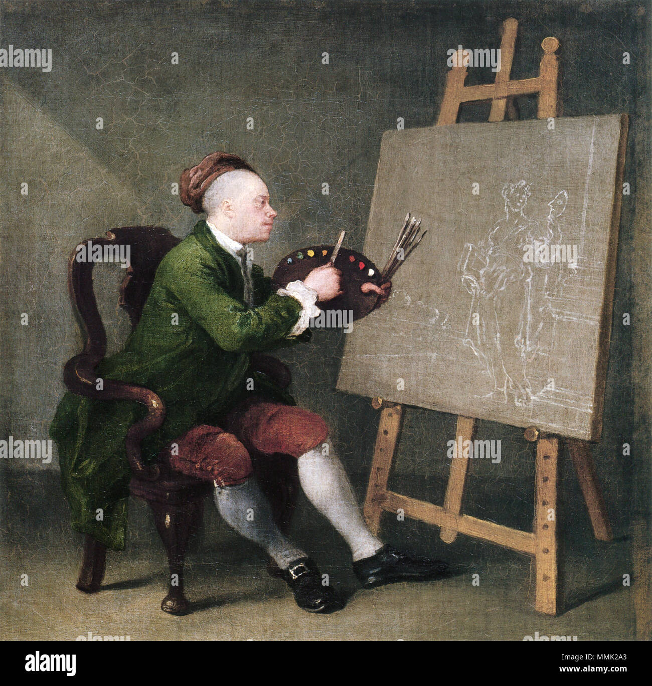 William Hogarth Self Portrait High Resolution Stock Photography and ...
