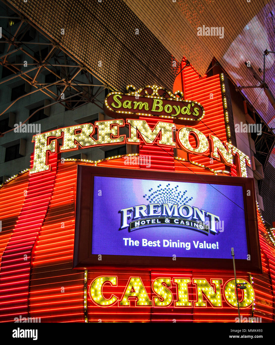 Fremont Casino in downtown Las Vegas Nevada at Fremont Street ...